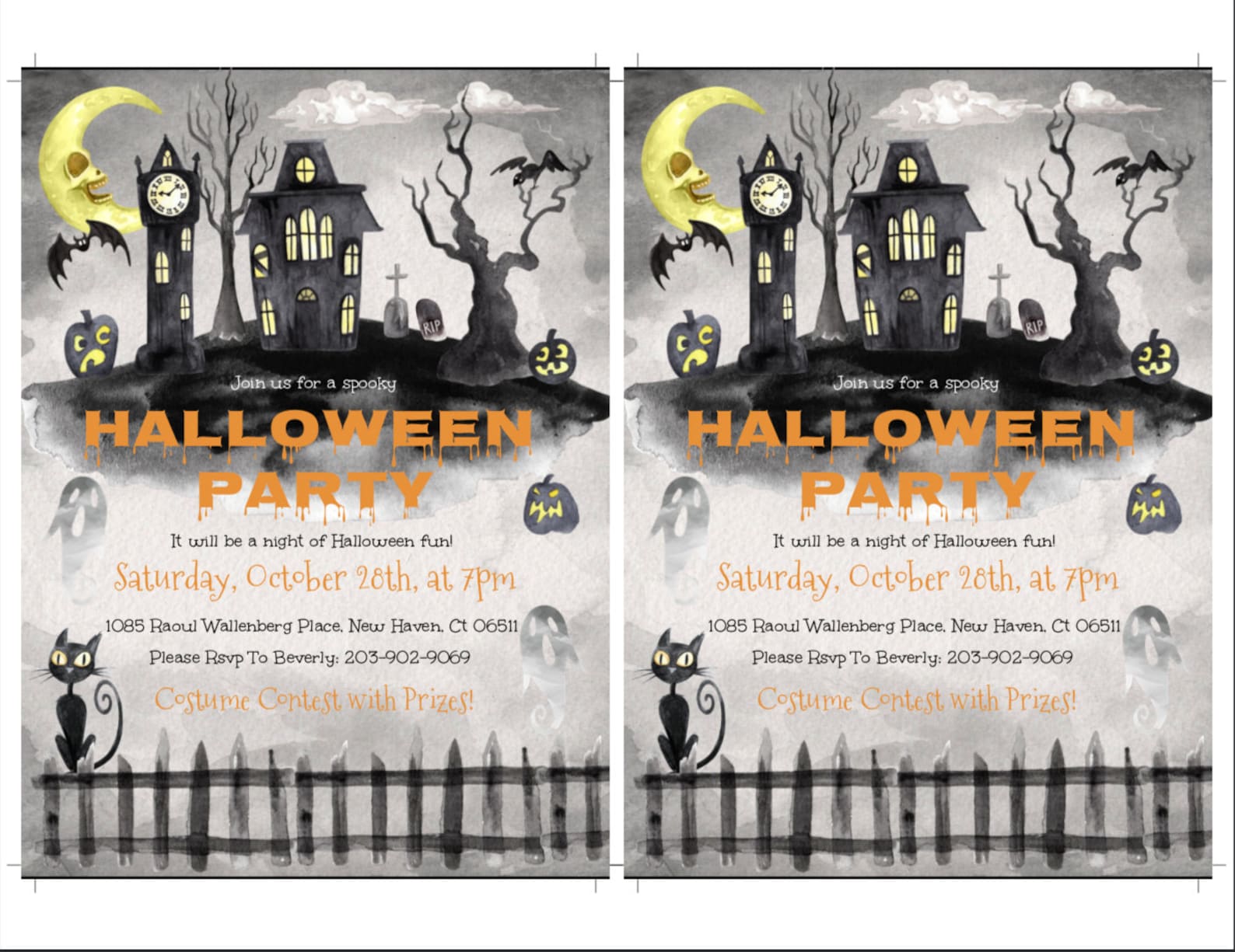 Halloween Party Invitation Printable Halloween Costume Party Invite ...