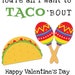 Taco Valentine Card Template, Taco Valentines Cards for Kids Classroom ...