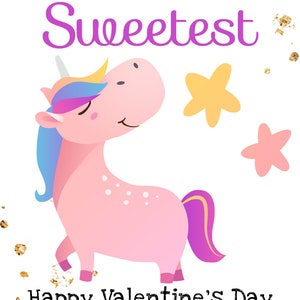 Magical Valentines Day Card Template, Unicorn Valentines Cards for Kids ...