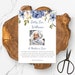 Blue Floral Funeral Template Instant Download in Loving - Etsy