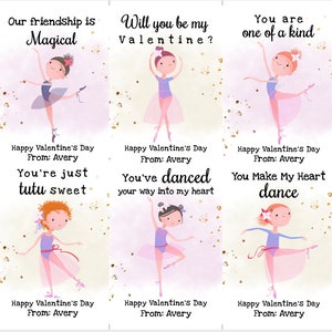 Ballet Valentines Day Card Template, Ballet Valentines Cards for Kids ...