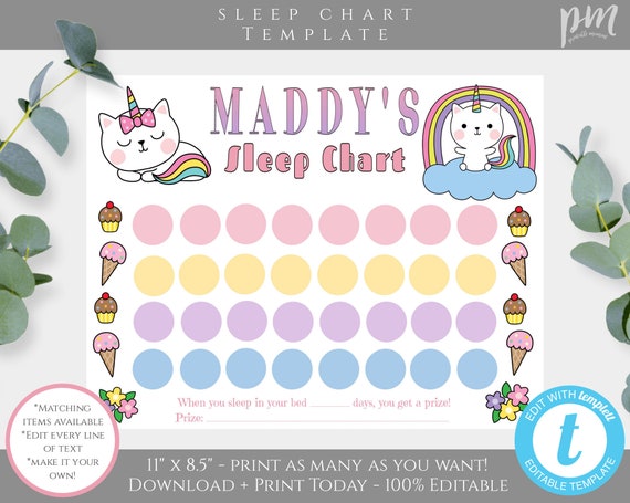 Toddler Routine Sleep Training Printable Sleep Chart Toddler | Etsy