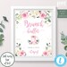 Pink Floral Brunch Buffet Sign Template, Printable A Baby is Brewing ...