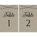 Rustic Table Number Template With String Lights Printable - Etsy
