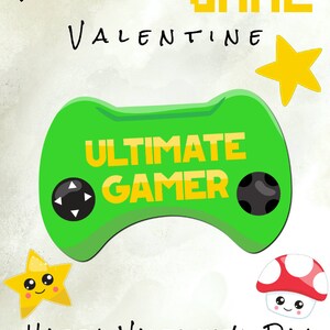 Gamer Valentines Day Card Template, Video Game Valentines Cards for ...