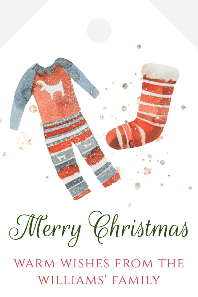 Warm Wishes Gift Tag Template Set of 3 Christmas Gift Tag - Etsy