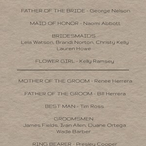 Mr & Mrs Wedding Program Template, 1/2 Page Printable Program, Instant ...