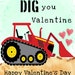 Red Tractor Valentines Day Card Template Tractor Valentines - Etsy