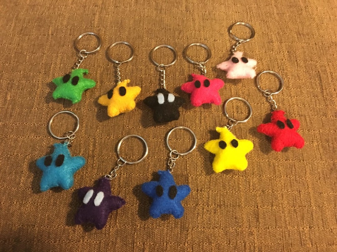 Mario Galaxy Luma Star Keychains - Etsy