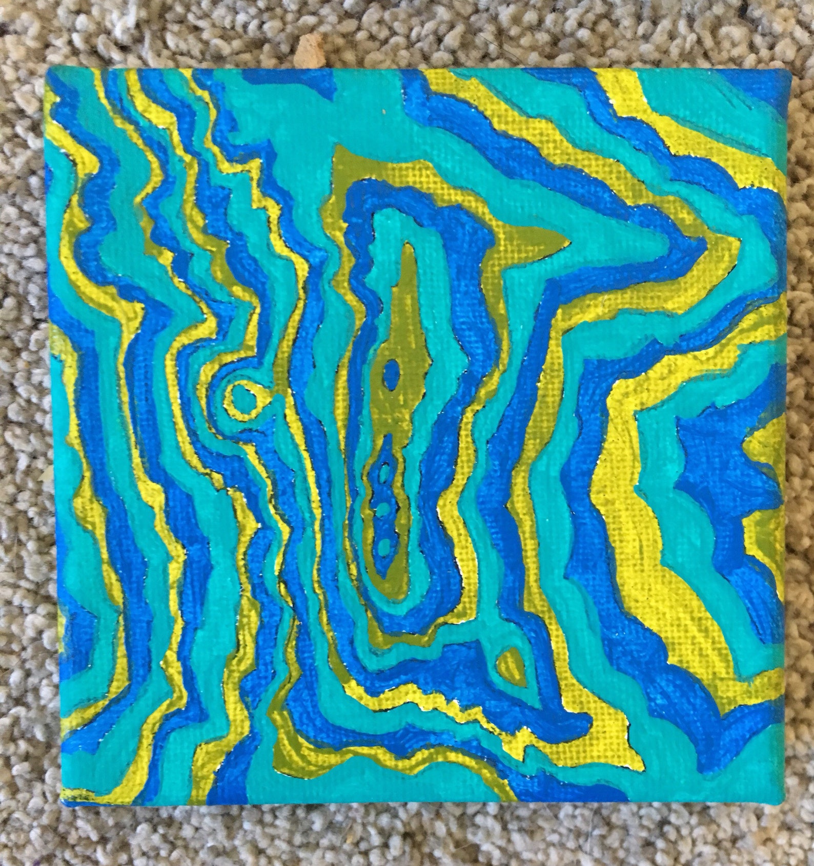 Custom Topographic Painting - Etsy
