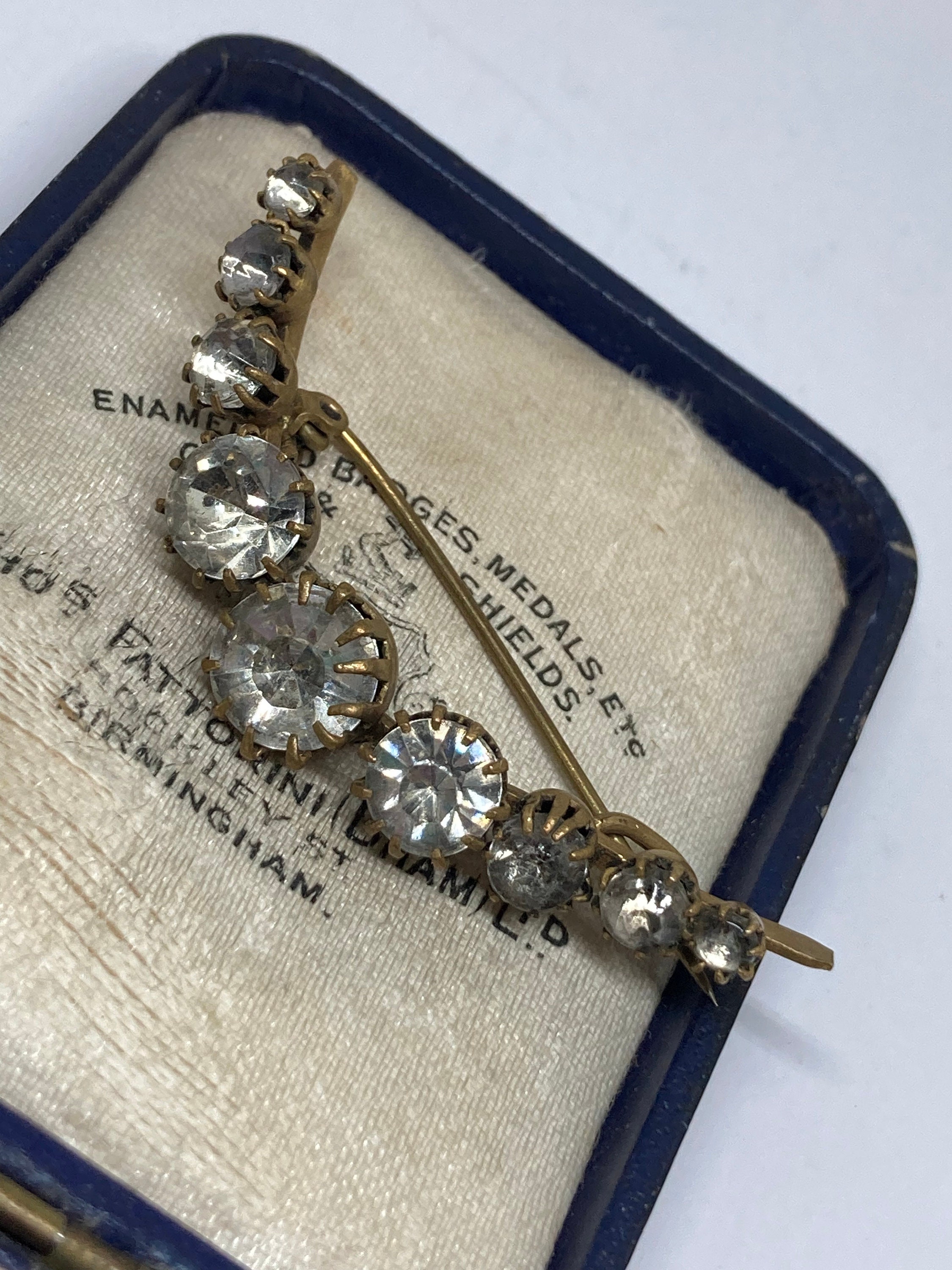 Antique Victorian C1890s Paste Crescent Moon Brooch/pin - Etsy