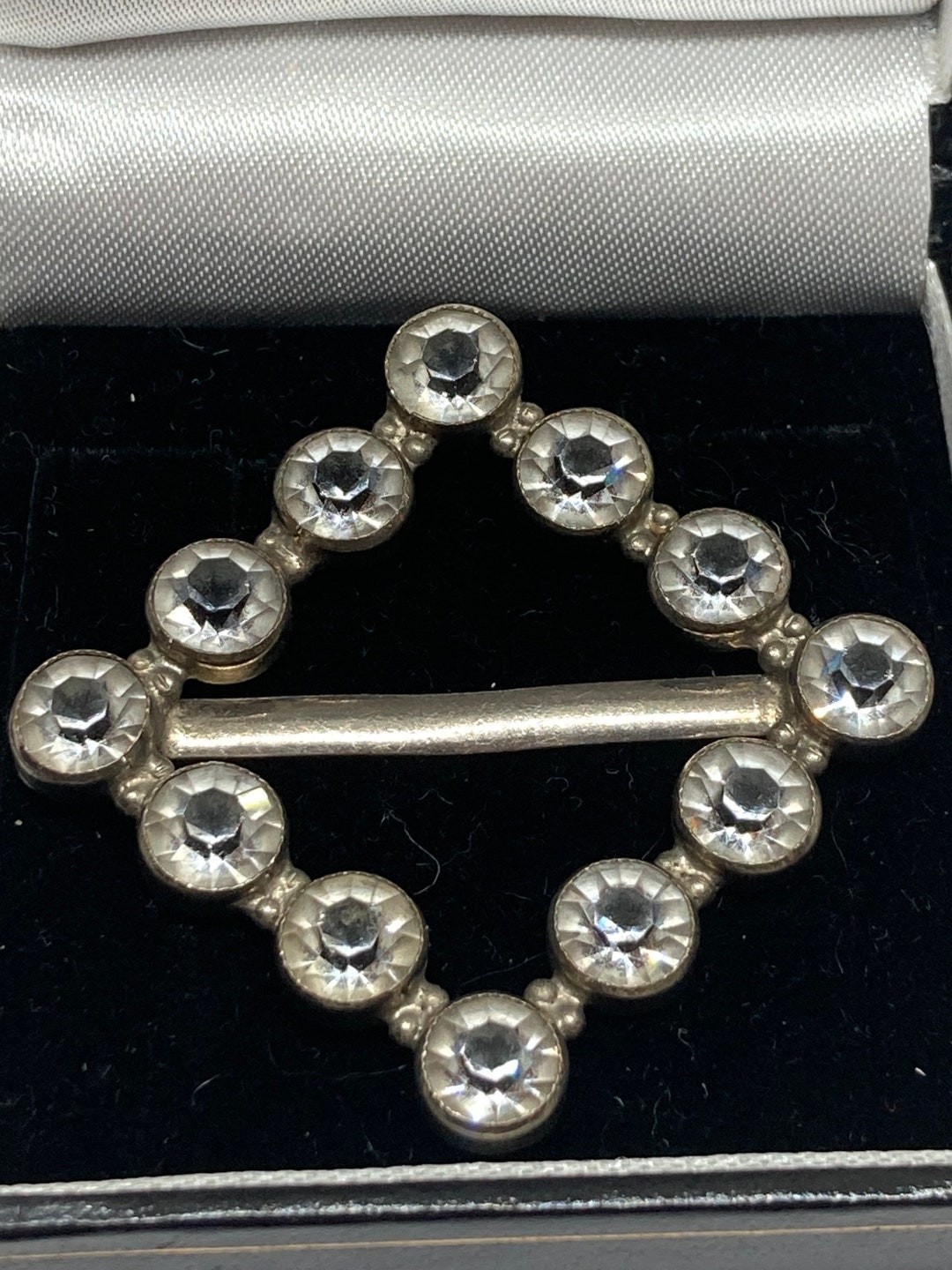 Antique Georgian Diamond Shaped Paste Stone Belt Buckle - Etsy