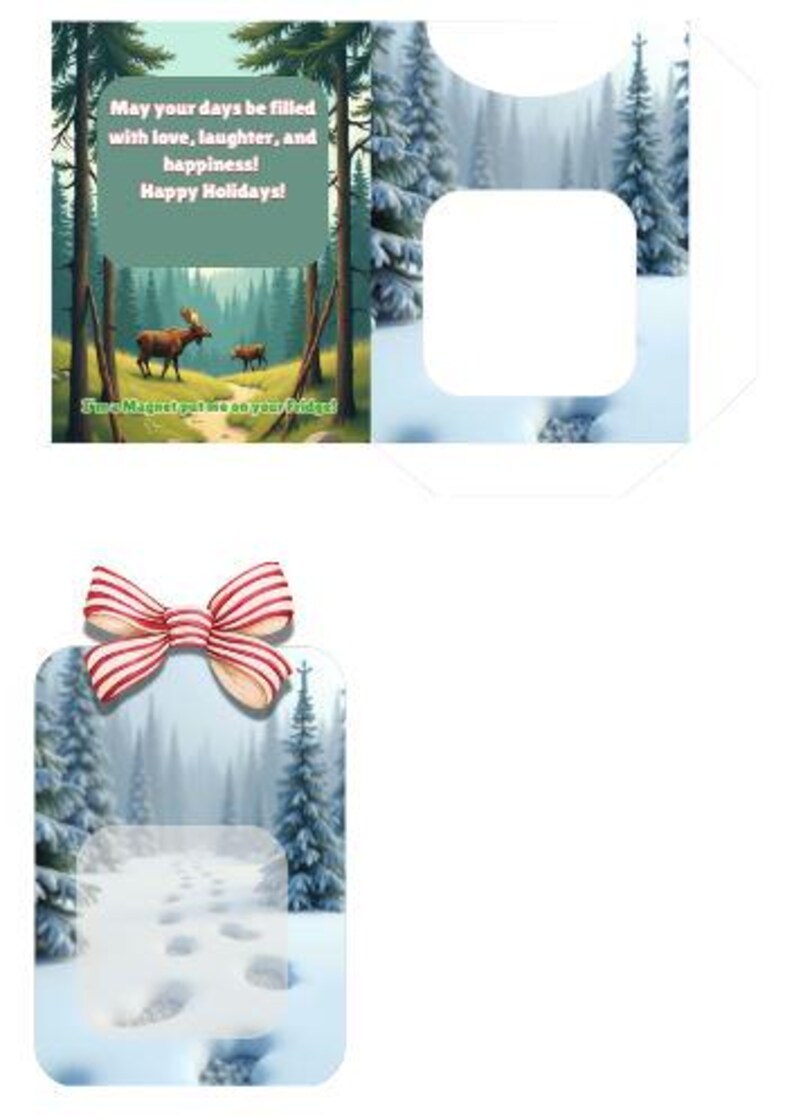 2x2 Magnet Window Envelope & Backer Card Template | Editable Packaging ...