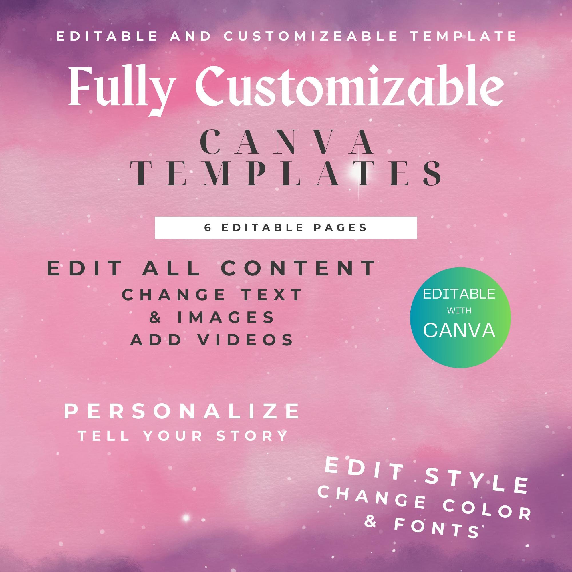 Editable Canva Newspaper Template for Weddings, Bachelorettes ...