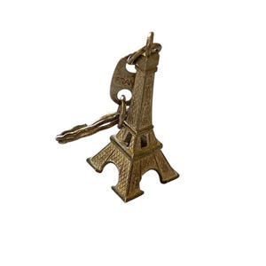 Paris France Eiffel Tower Souvenir Vintage Keychain Keyring - Etsy