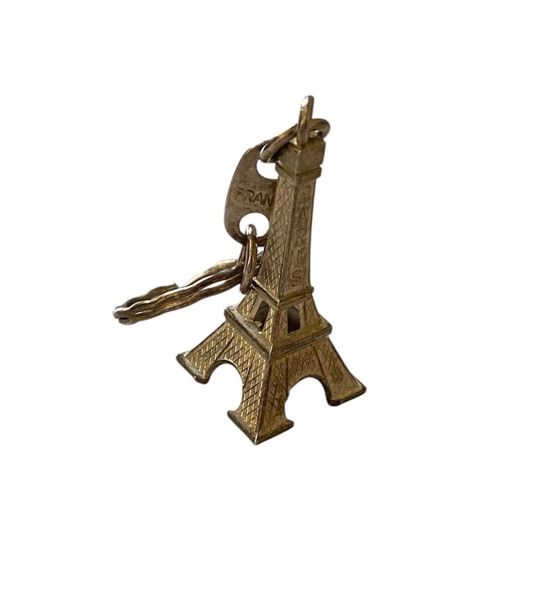 Paris France Eiffel Tower Souvenir Vintage Keychain Keyring - Etsy
