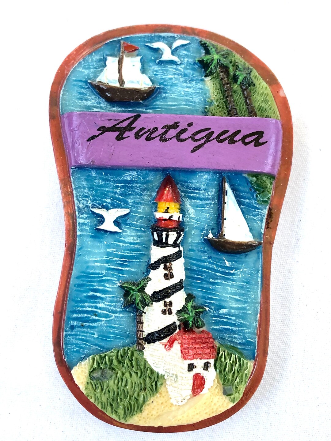 Antigua Lighthouse Refrigerator Magnet ~ Vintage Fridge Magnet ...