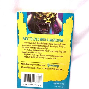Goosebumps Book #11 ~ the Haunted Mask ~ by R.L. Stine ~ 1993 Vintage ...