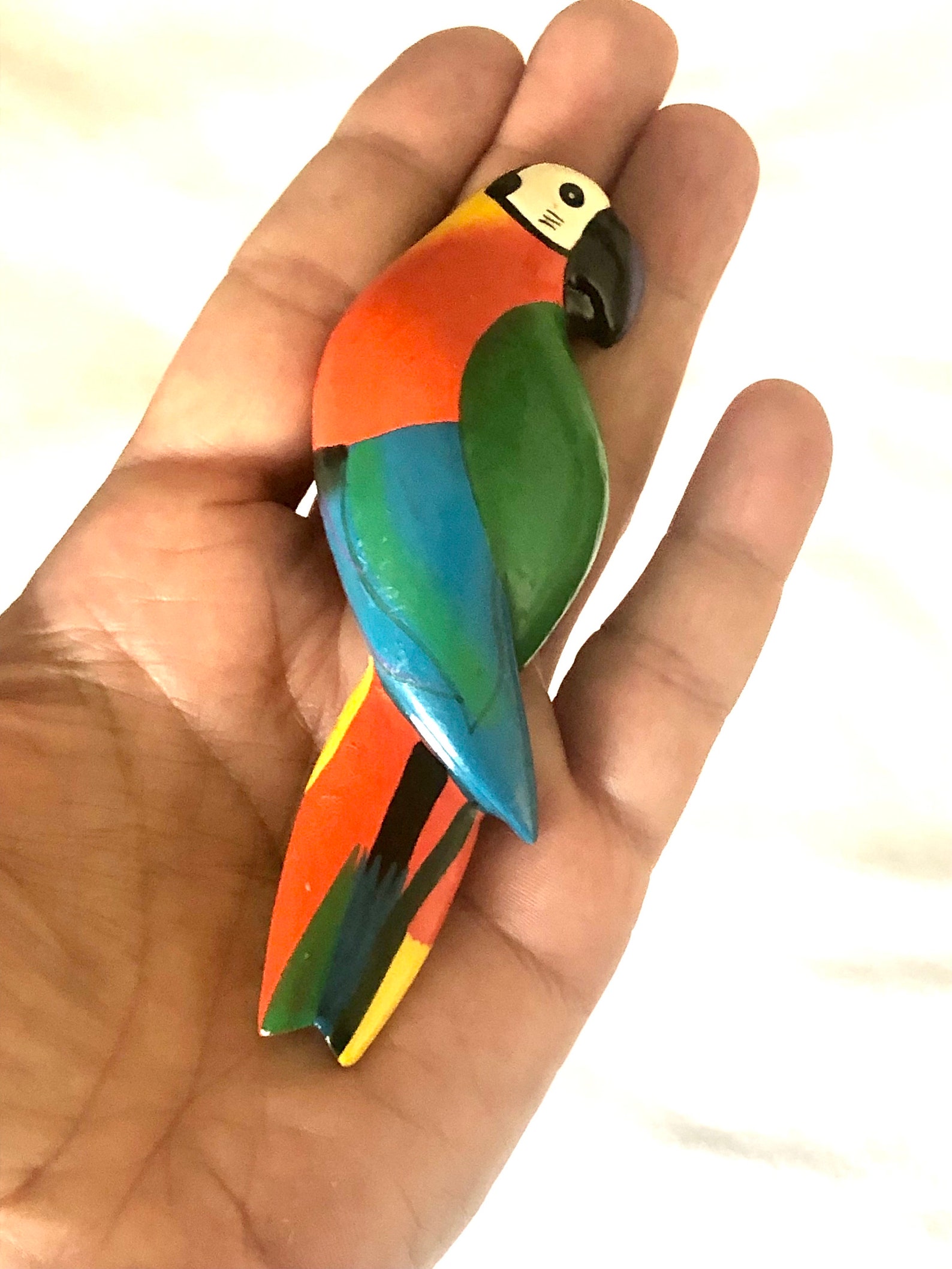 Vintage Wooden Parrot Tropical Bird Handcrafted Refrigerator Magnet - Etsy