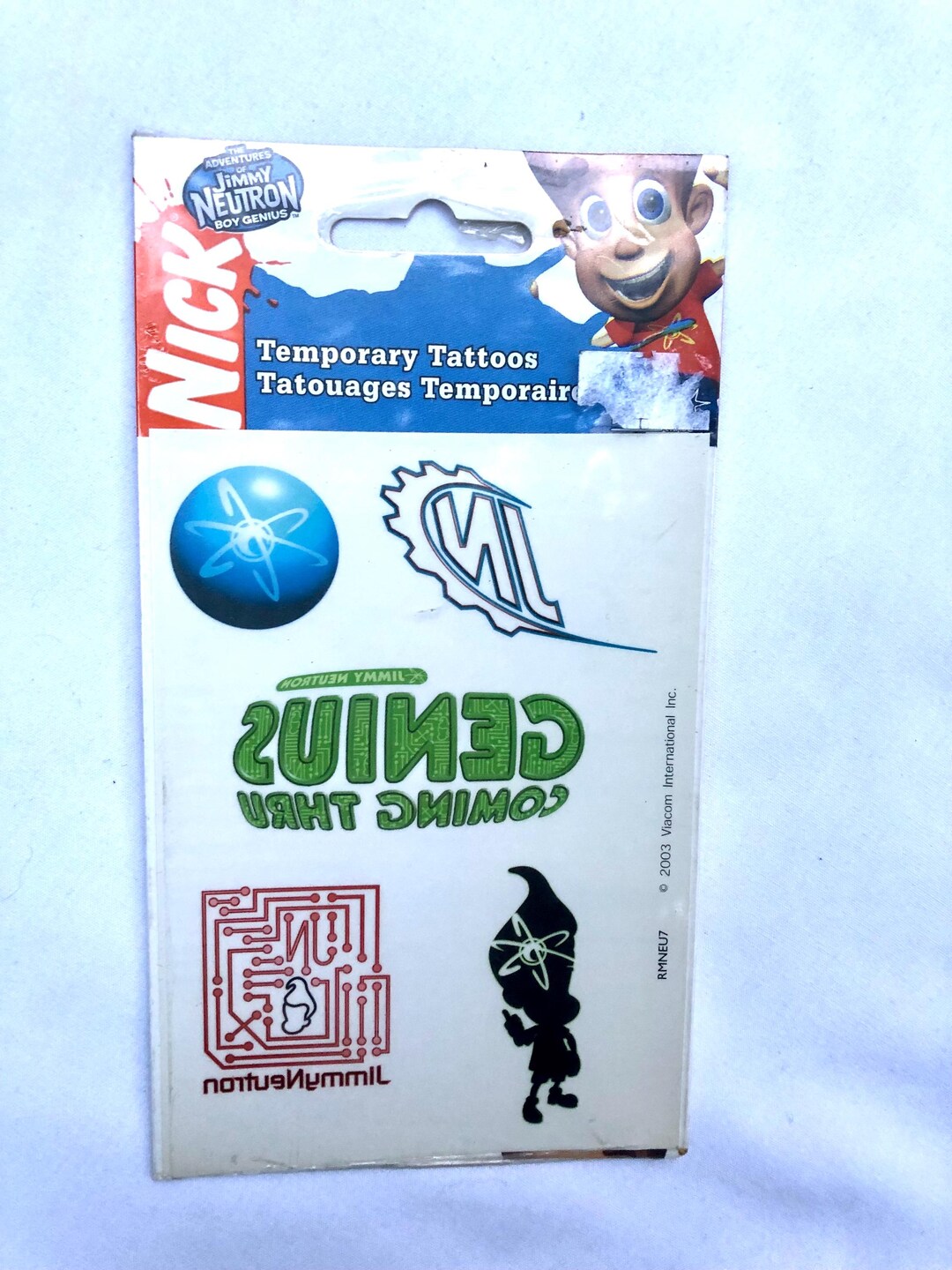 Nickelodeon Temporary Tattoos, the Adventures of Jimmy Neutron Boy ...