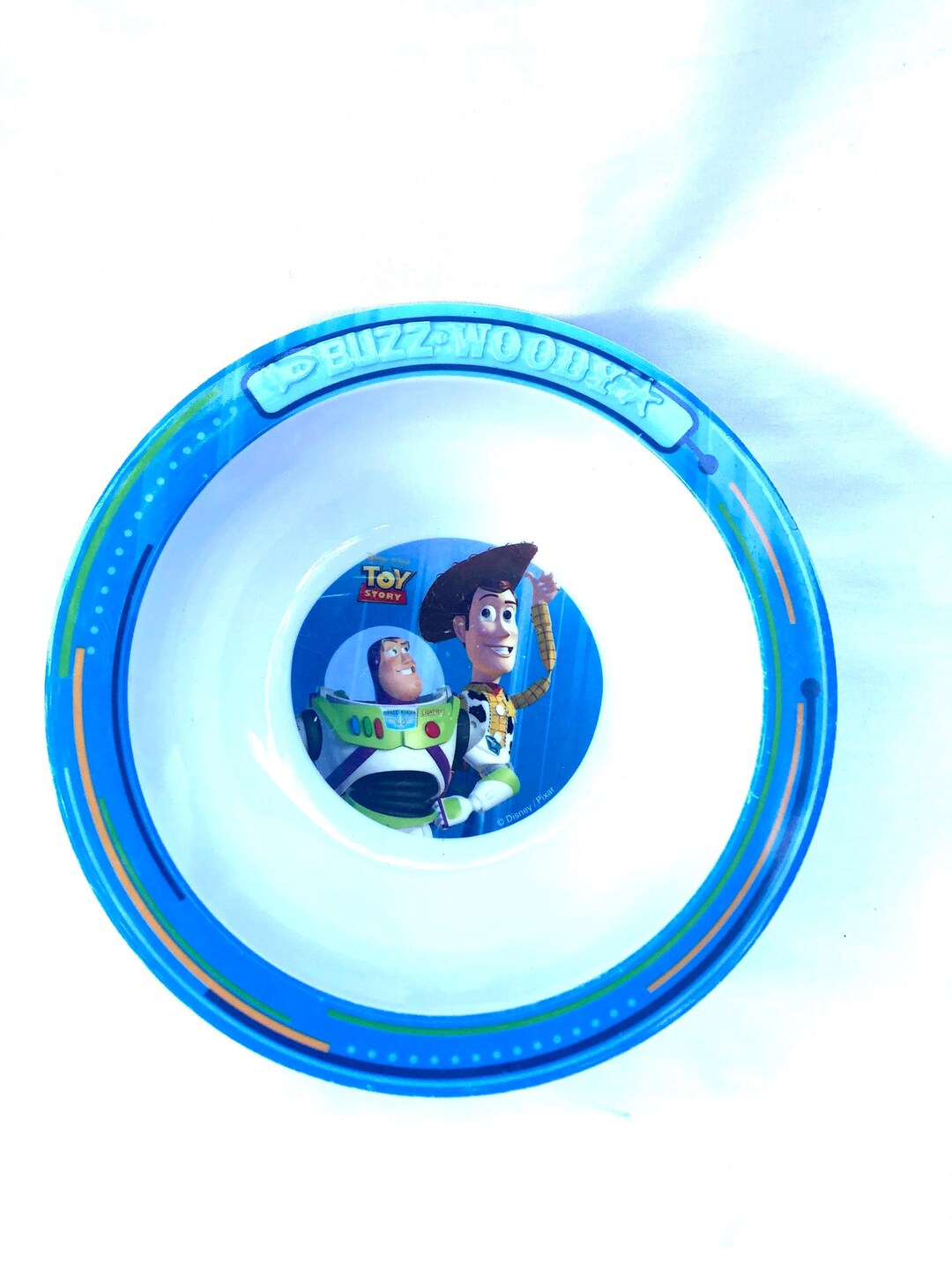 Toy Story Disney Buzz Lightyear Woody Vintage Melamine Trudeau Plate ...