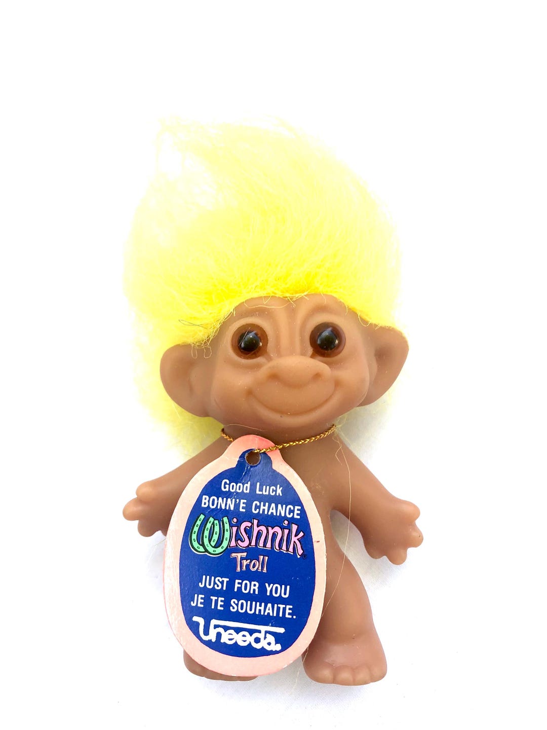 Vintage Wishnik Troll Doll Make Wish Yellow Hair Uneeda 1992 - Etsy