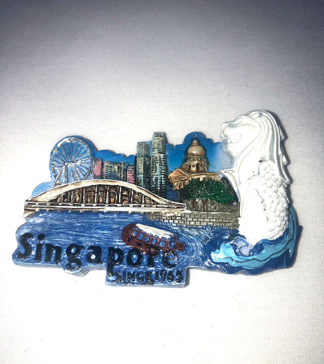 Singapore Merlion 3D Resin Refrigerator Magnet, Singapore Fridge Magnet ...