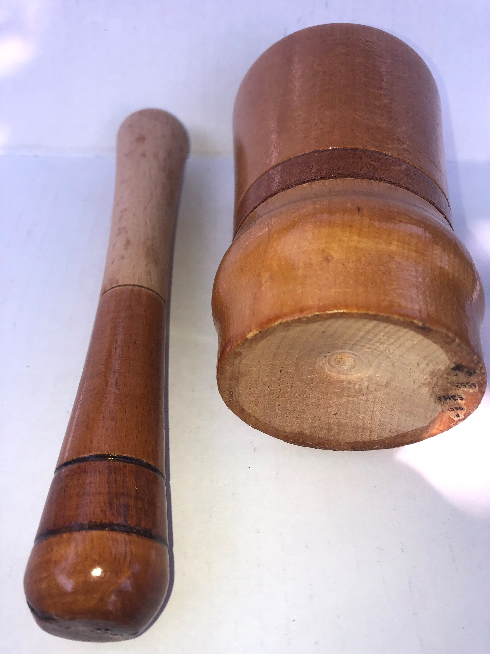 Vintage Wooden Natural Bamboo Mortar and Pestle Set - Etsy