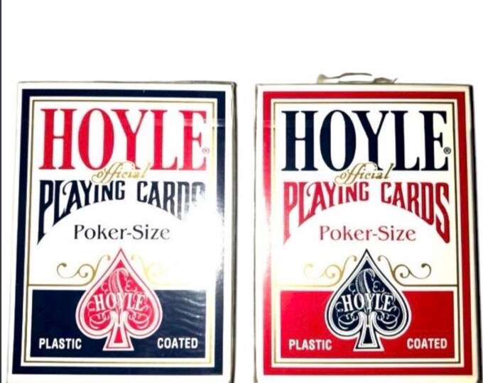 Playing Cards Complete Deck Hoyle Plastic Coated USA Floral Design ...