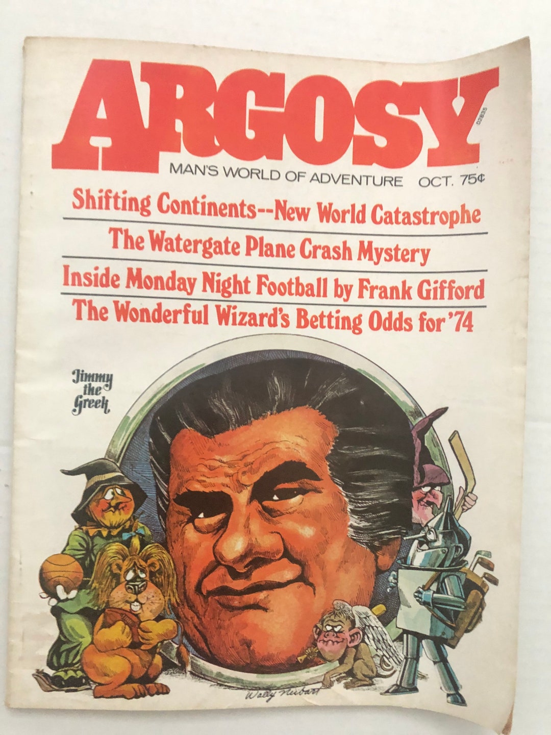 ARGOSY October 1973 Oct 73 Jimmy the Greek Frank Gifford Honduras ...