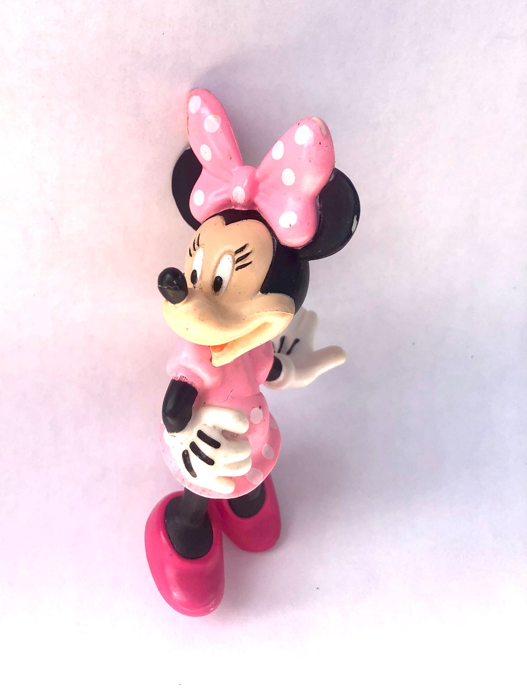 Minnie Mouse Pink Dress Standing 3.5” Disney Plastic PVC Figure Cake ...