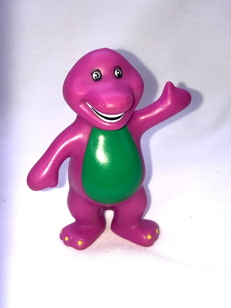 Vintage Barney the Purple Dinosaur, Standing and Waving Toy PVC Figure ...