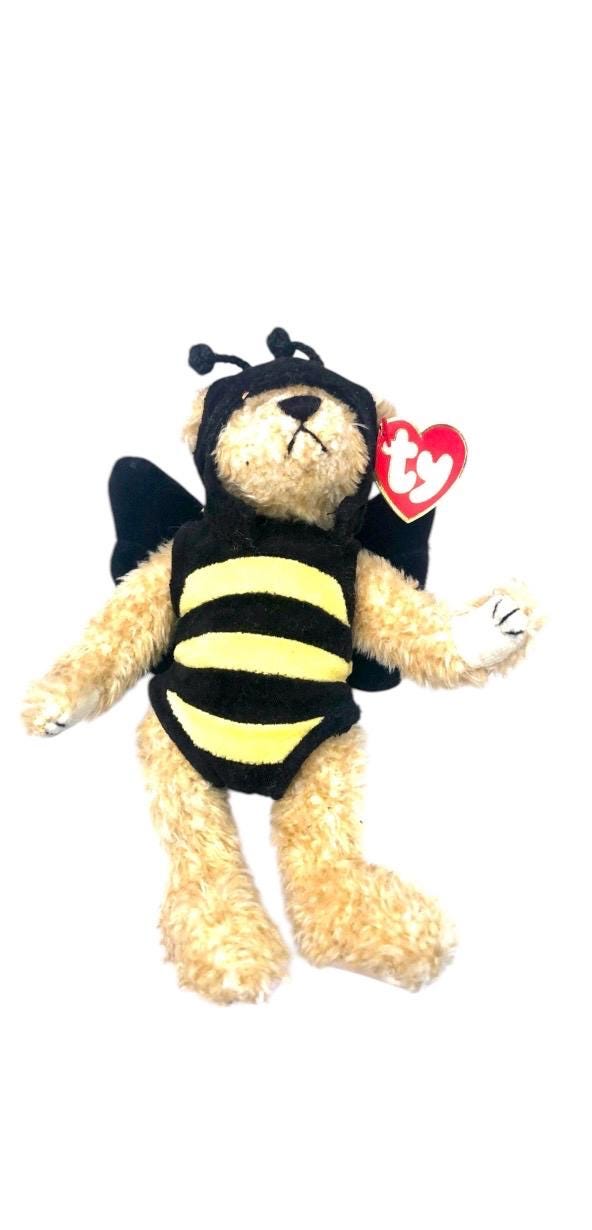 TY Beanie Baby Attic Treasures Beezee Bee Bear Plush Stuffed Vintage ...