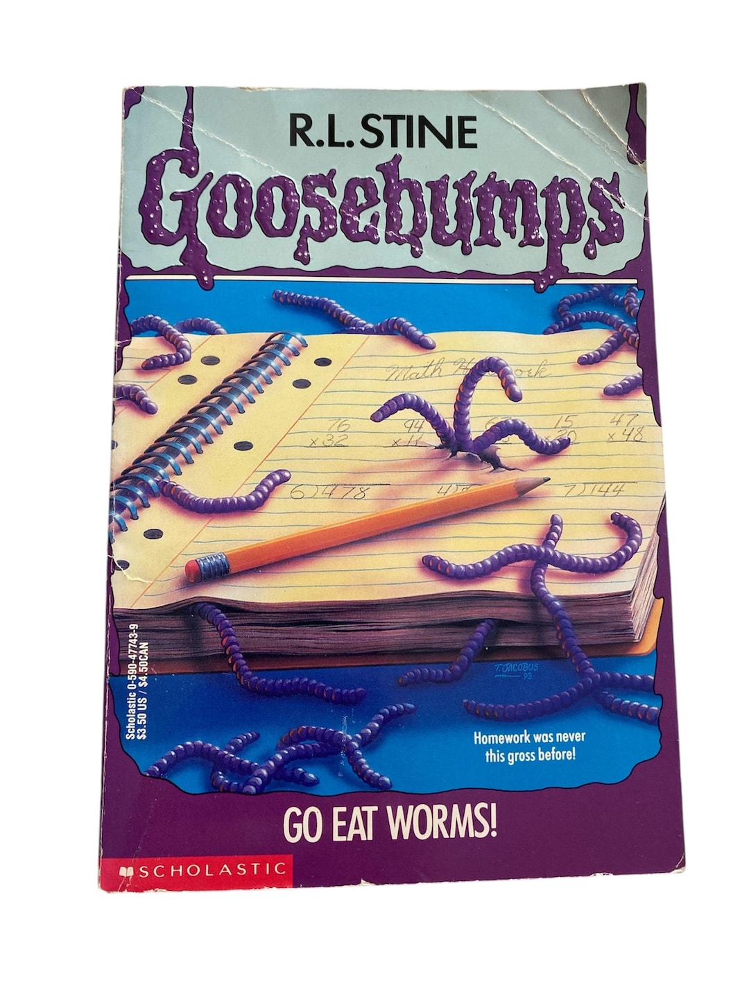 Goosebumps #21 ~ Go Eat Worms ~ by R.L. Stine ~ Vintage Paperback Book ...