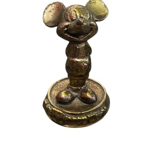 Vintage Rare Brass Mickey Mouse - Etsy UK