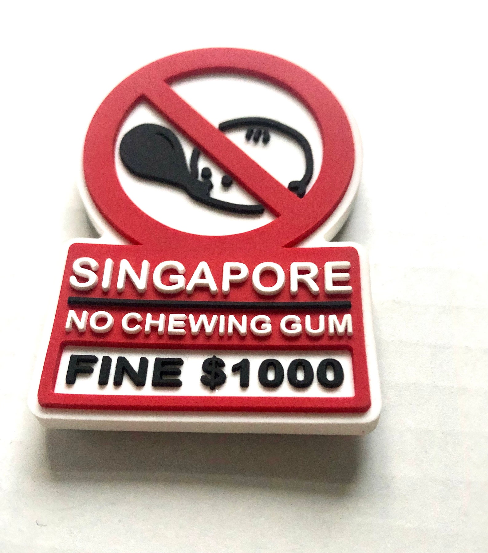 Vintage Singapore No Chewing Gum Fine 1000, Refrigerator Fridge Magnet ...