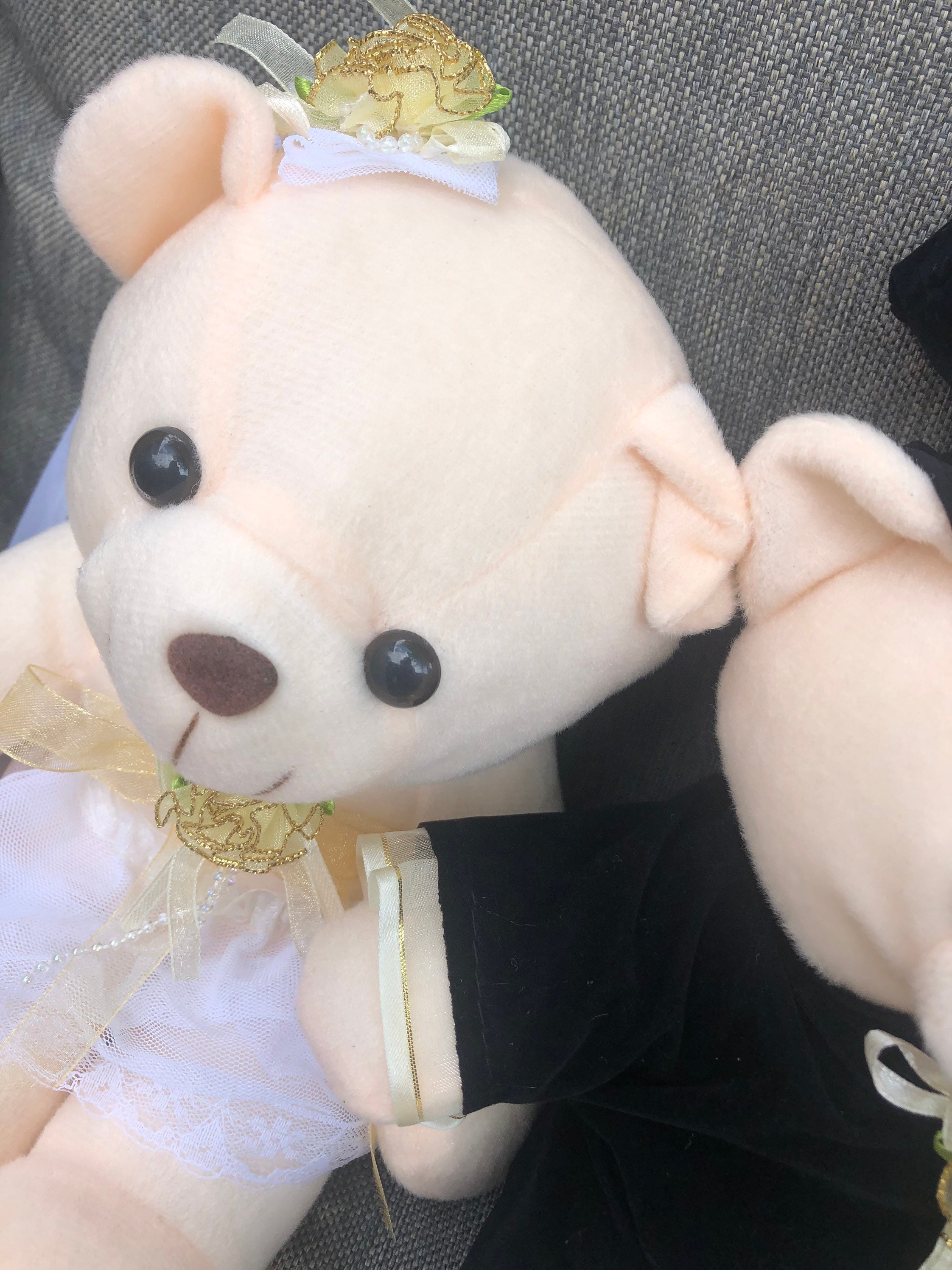 Wedding Couple Bride and Groom Teddy Bear - Etsy