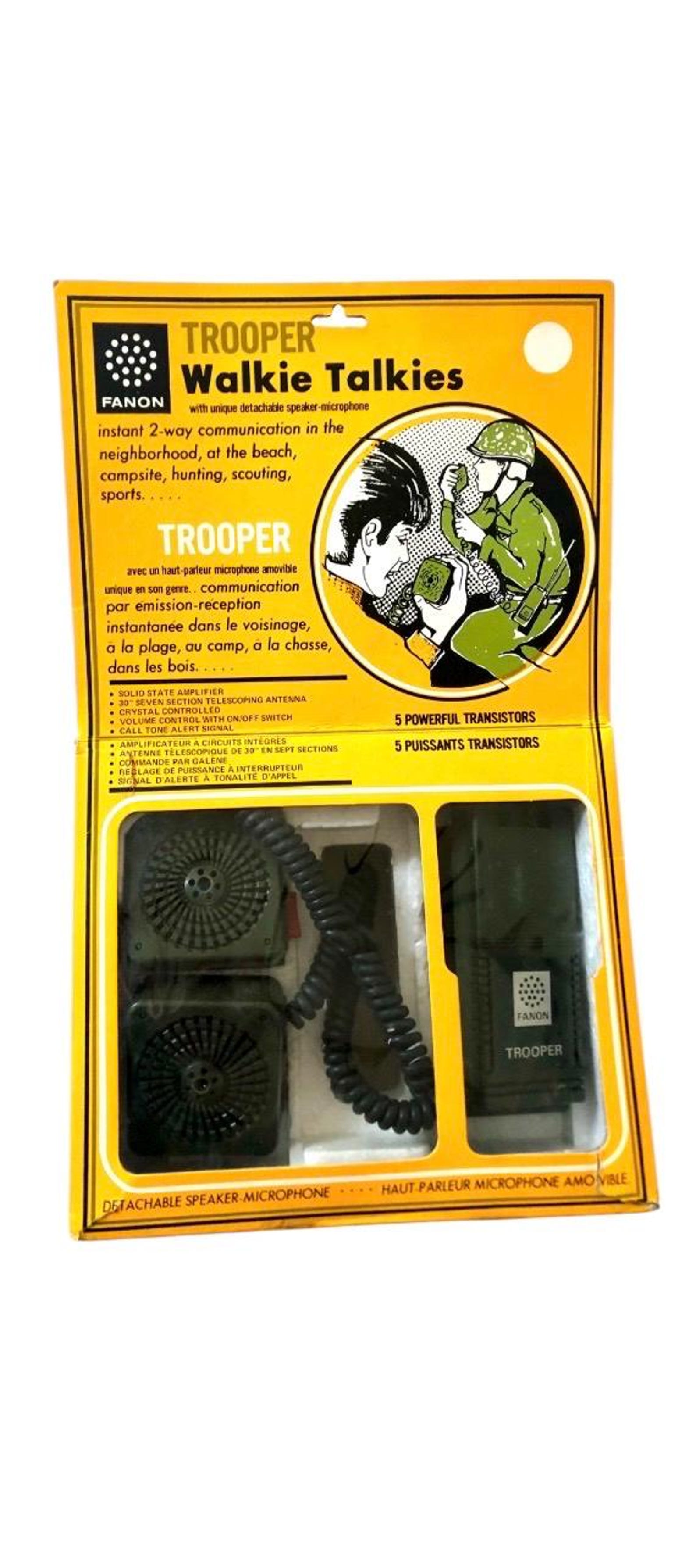 Fanon Trooper Walkie Talkies With Unique Detachable Speaker Microphone ...