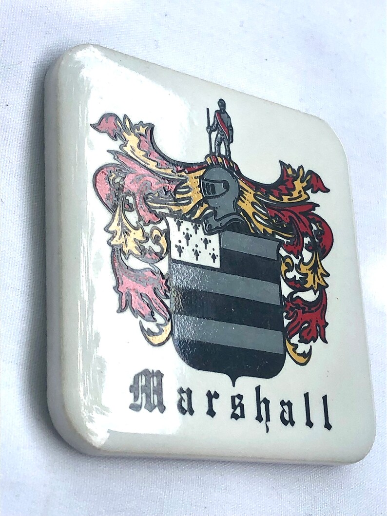 Marshall Family Coat of Arms Refrigerator Magnet - Etsy