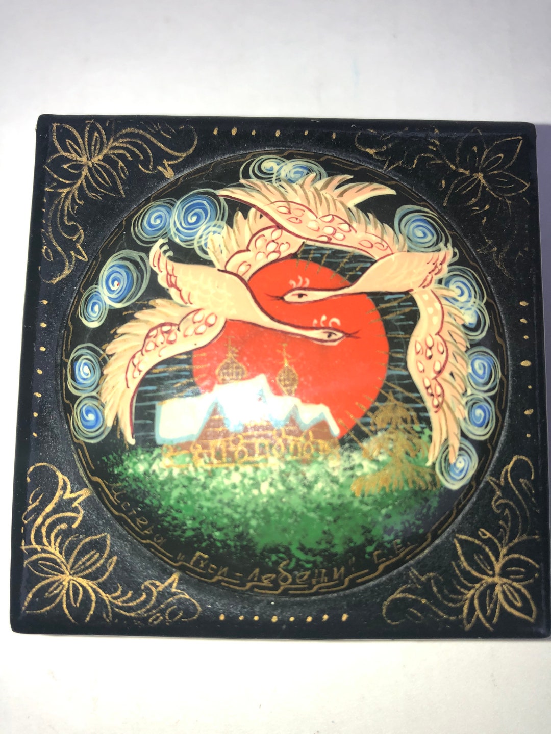 Lacquered Trinket Box , Classic Russian Fairy Tale , Hand Painted ...