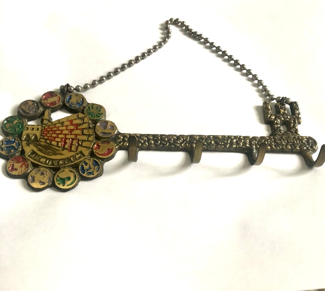 Vintage Judaica JERUSALEM Brass Key Holder Judaism Wainberg - Etsy