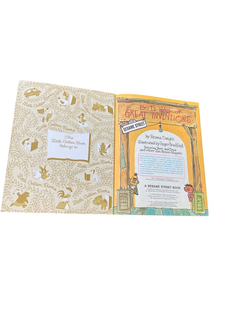 A Little Golden Book ~ Sesame Street ~ Bert’s Hall of Great Inventions ...