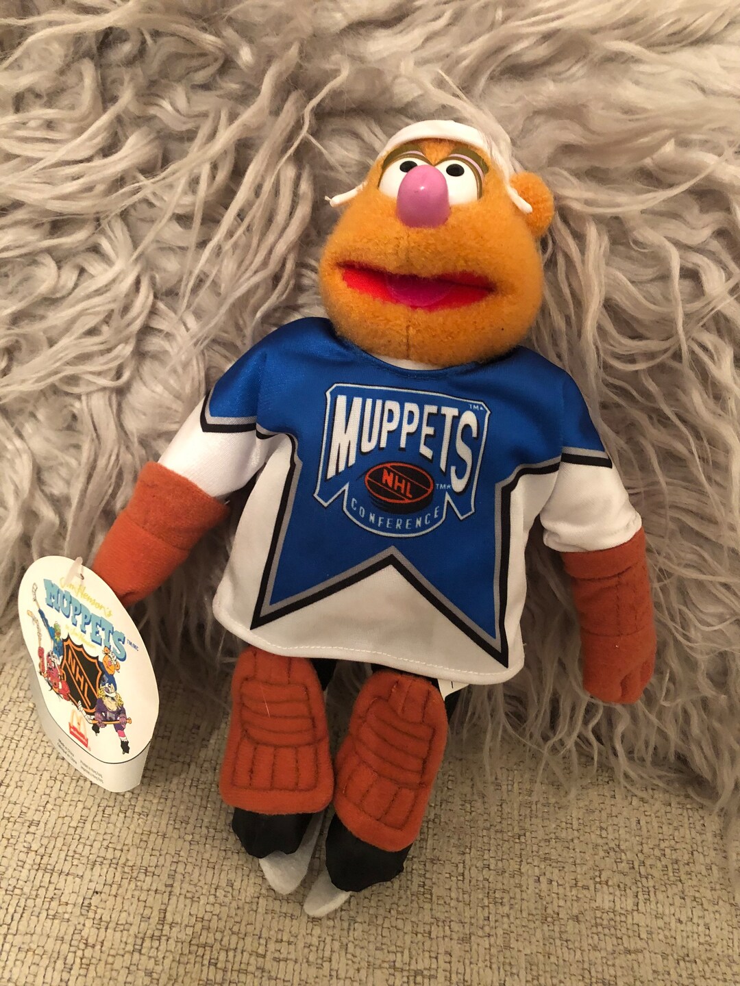 Vintage Fozzie Bear the Muppets Jim Henson NHL Hockey Mcdonalds Plush ...