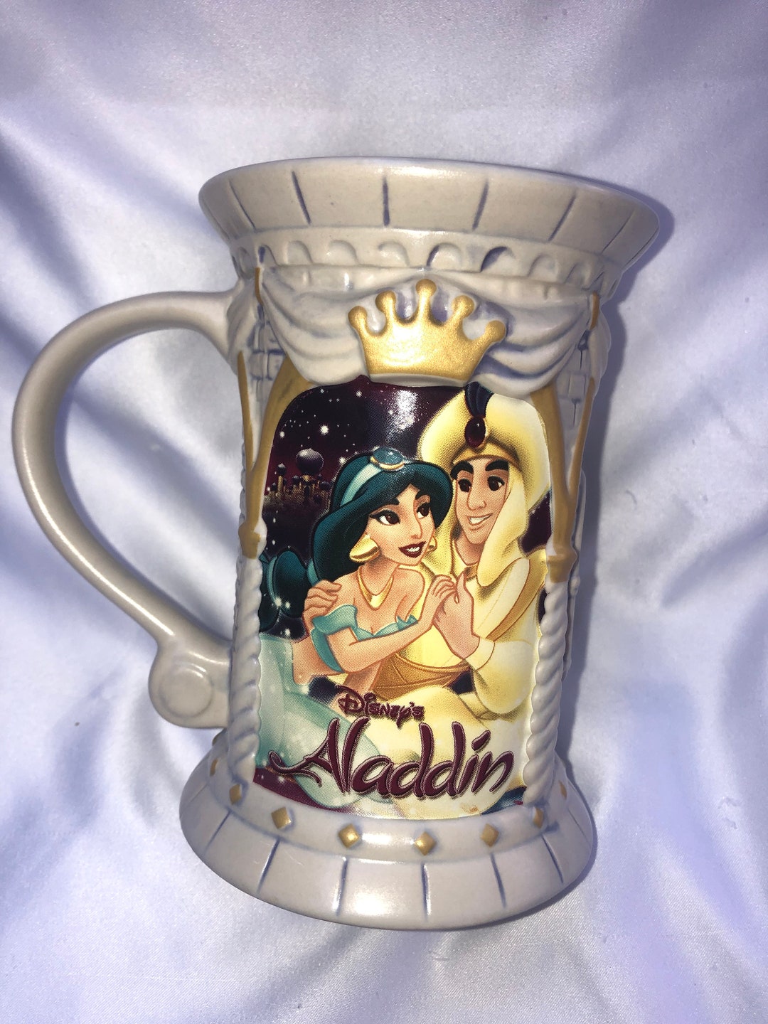 Disney Exclusive Aladdin and Jasmine Castle 3D Mug - Etsy