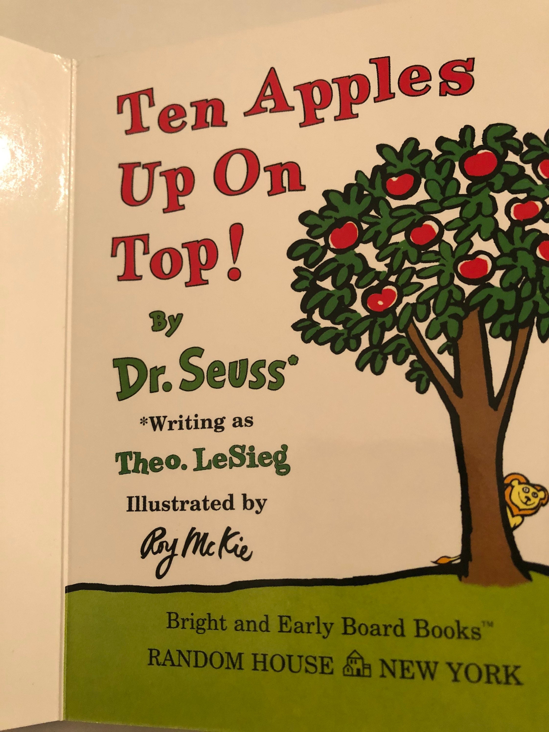 Vintage Dr. Seuss Ten Apples up on Top, Little Book 1989 - Etsy