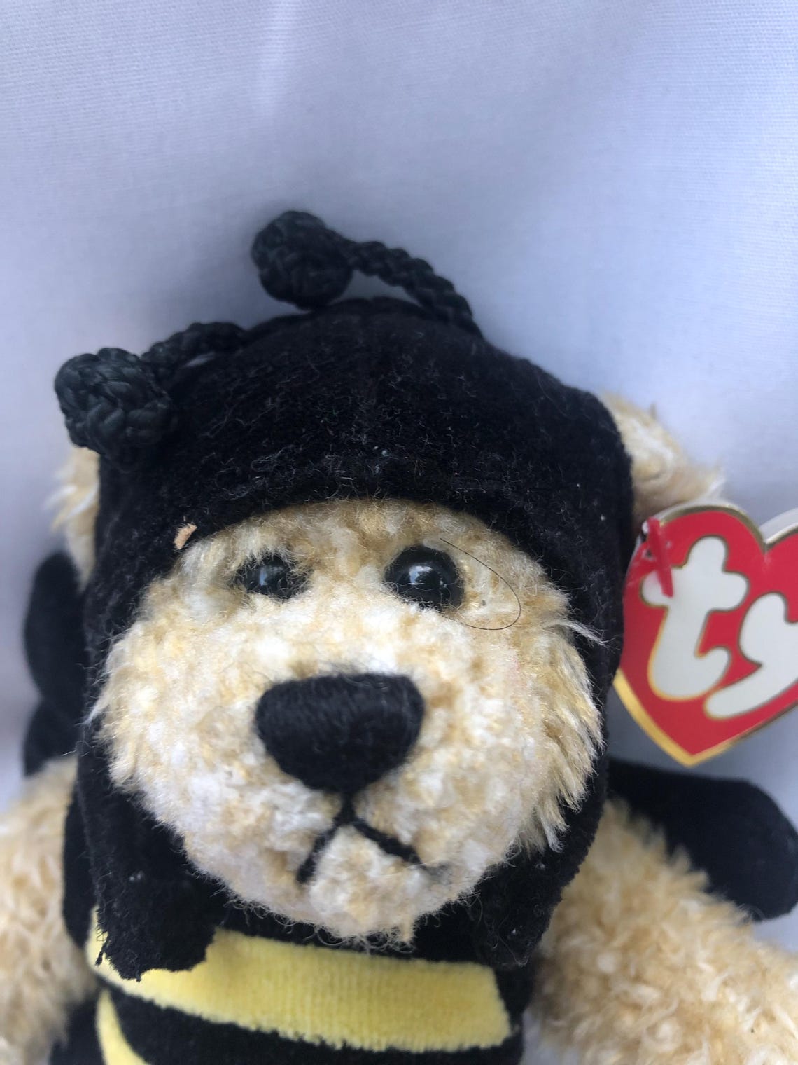 TY Beanie Baby Attic Treasures Beezee Bee Bear Plush Stuffed Vintage ...