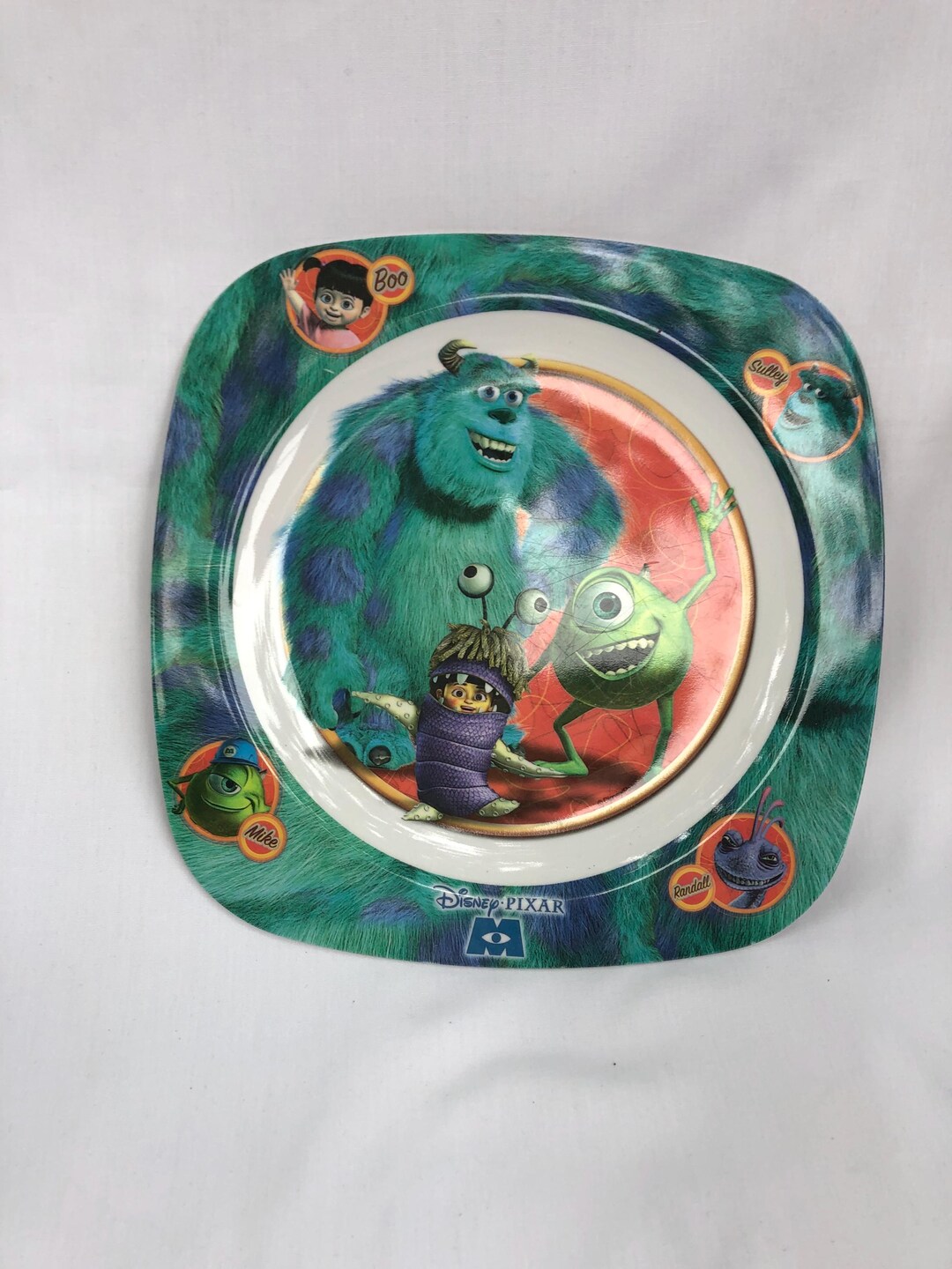 Disney Pixar Monsters Inc Plate Boo Sulley Mike Randall 8 Vintage ...