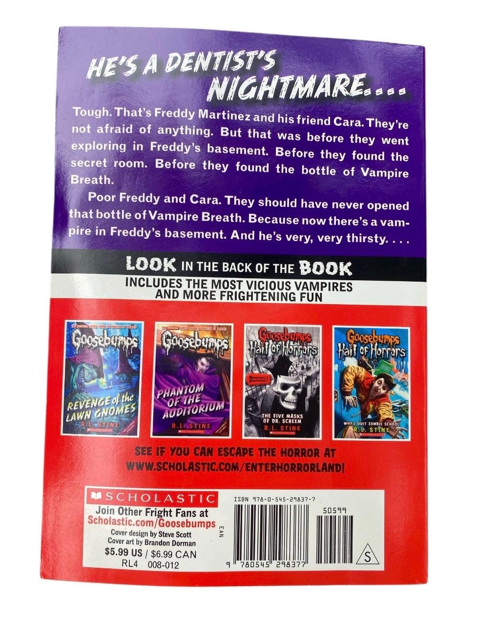 Goosebumps ~ Vampire Breath ~ by R.L. Stine Vintage Book - Etsy