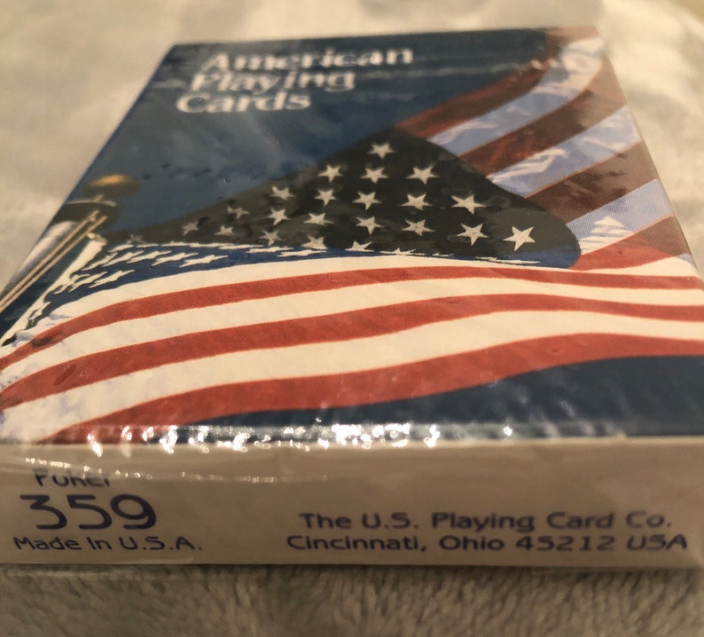 Vintage American Flag Playing Cards Plastic Coated Poker 359 - Etsy