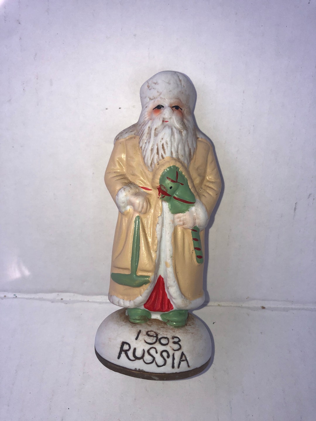 Old World Ceramic Santa Claus Figurine 1903 Russia , Collectable Statue ...